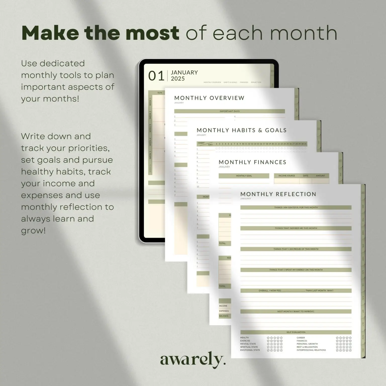 Simple 2025 Digital Planner for Your iPad