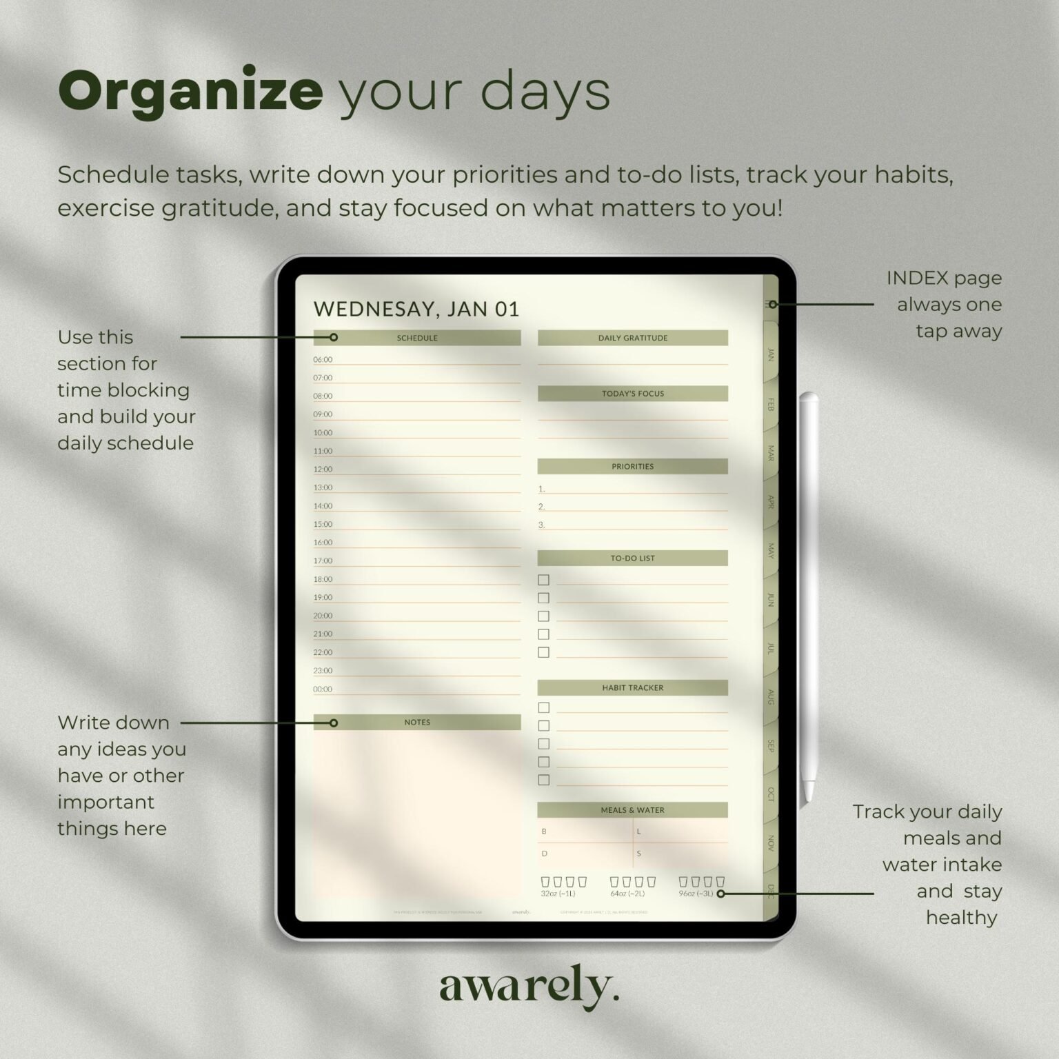 Simple 2025 Digital Planner for Your iPad